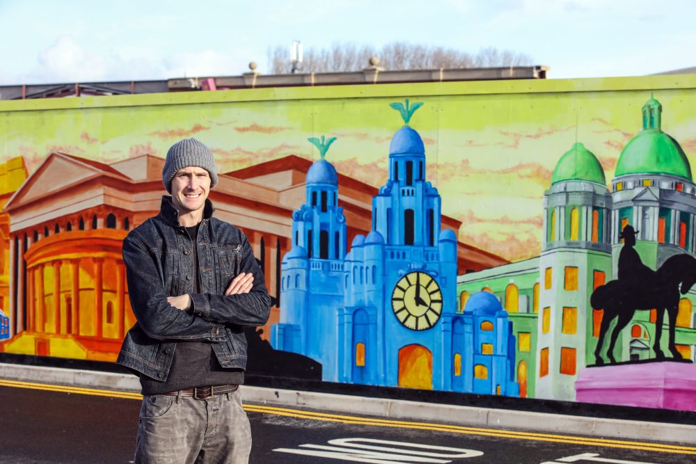 Local artist gives Liverpool Shopping Park a splash of colour