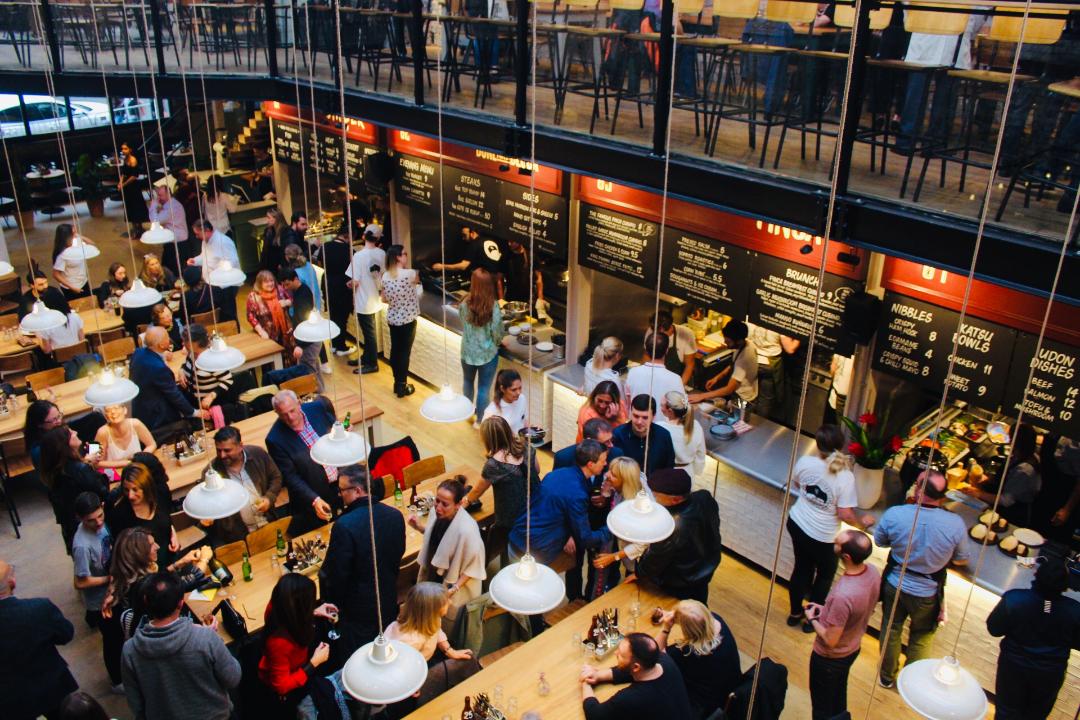 Duke Street Food & Drink Market unveils suspended Christmas tree